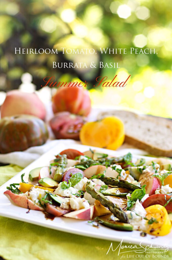 Tomato, White Peach & Burrata Summer Salad | Recipe | Life Out of Bounds